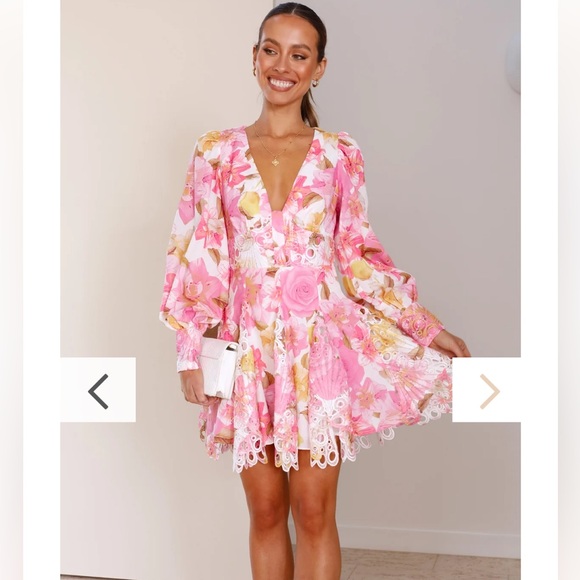 Dresses | Felicity Mini Dress Pink Floral From Billy J Boutique | Poshmark